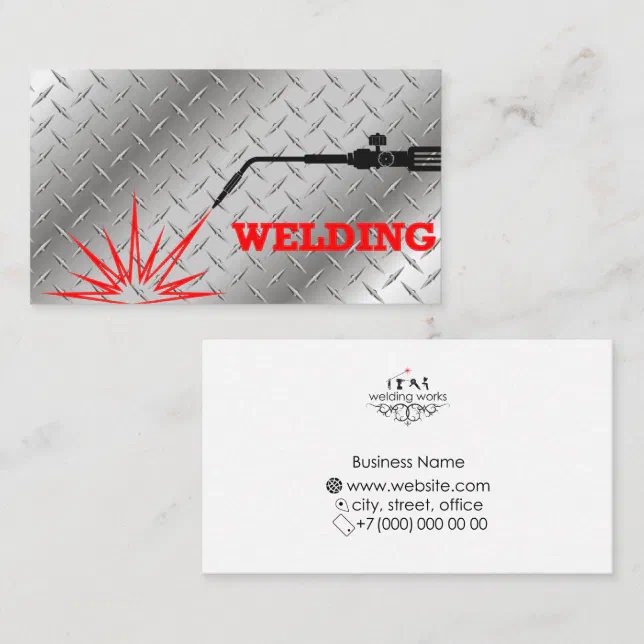 Welding work business card | Zazzle