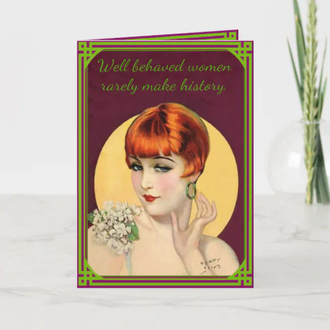 Well Behaved Women Card | Zazzle