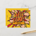WELL DONE Fun Retro Comic Book Pop Art Postcard | Zazzle