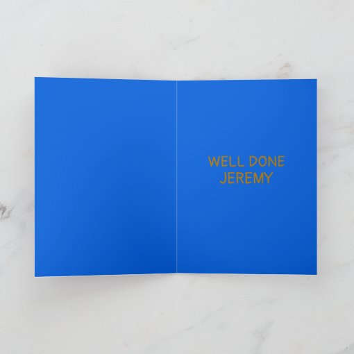 Well Done Gold Scroll, Custom Photo - Personalized Card | Zazzle