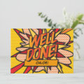 WELL DONE Name Fun Retro Comic Book Pop Art Invitation | Zazzle
