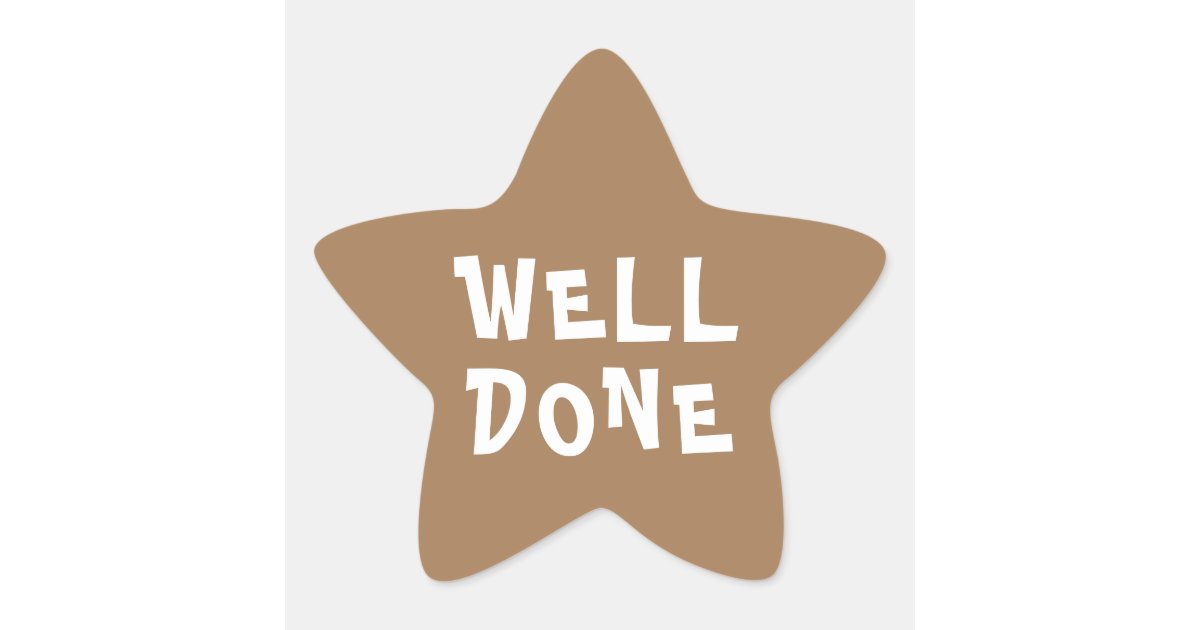 Well Done Personalized Teacher Gold Star Star Sticker | Zazzle