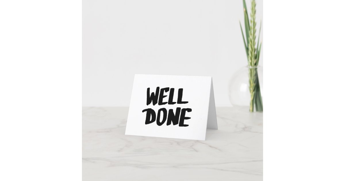 Well Done Recognition Positive Praise for Students Thank You Card | Zazzle