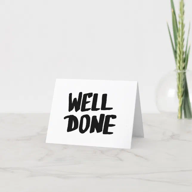 Well Done Recognition Positive Praise for Students Thank You Card | Zazzle