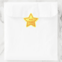 Well Done! Star Sticker | Zazzle