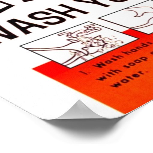 Wellbee CDC WASH YOUR HANDS Advertisement Poster | Zazzle