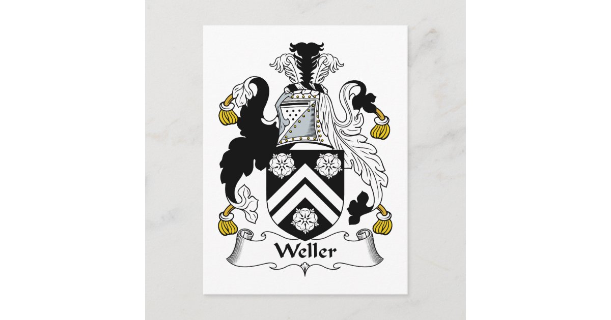Weller Family Crest Postcard | Zazzle