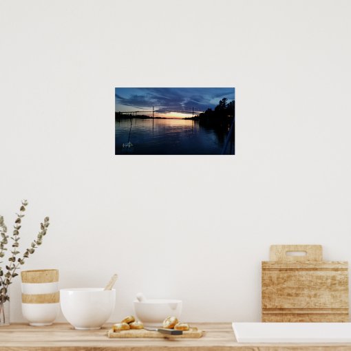 Wellesley Island Bridge Sunset Poster | Zazzle