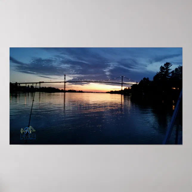 Wellesley Island Bridge Sunset Poster | Zazzle