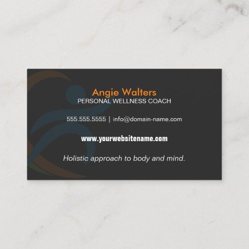 Wellness and Nutrition Coach Business Card | Zazzle