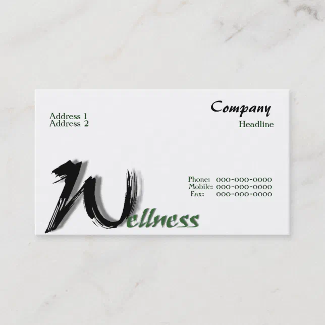 Wellness Business Card | Zazzle