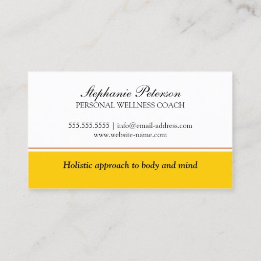 Wellness Coach Business Card | Zazzle
