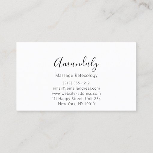 Wellness Spa Massage Therapy Reflexology Rainbow Business Card | Zazzle