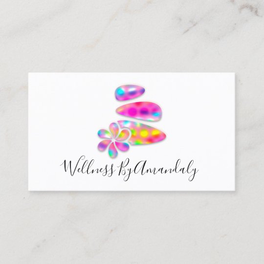 Wellness Spa Massage Therapy Reflexology Rainbow Business Card | Zazzle.com