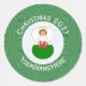 Welsh Angel Christmas Flag Personalized Classic Round Sticker | Zazzle