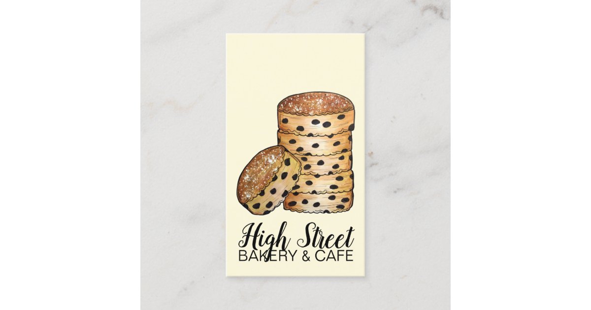 Welsh Cakes Welshcakes Bakestones UK British Food Business Card | Zazzle