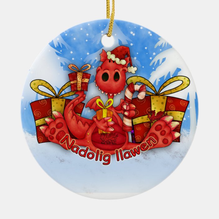 Welsh Christmas Ornament - Welsh Dragon | Zazzle.com