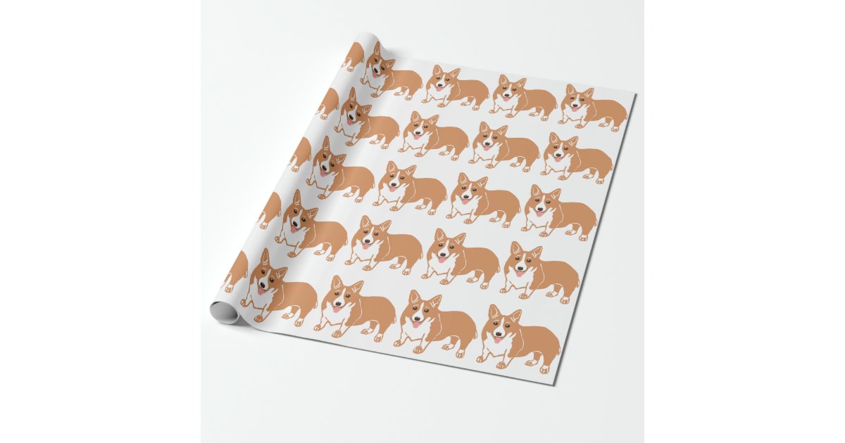 Welsh Corgi Pattern Wrapping Paper | Zazzle
