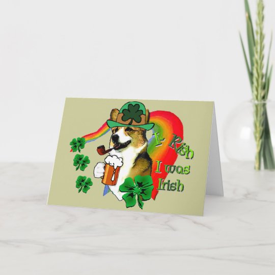 Welsh Corgi Saint Patrick's Day Card | Zazzle.com