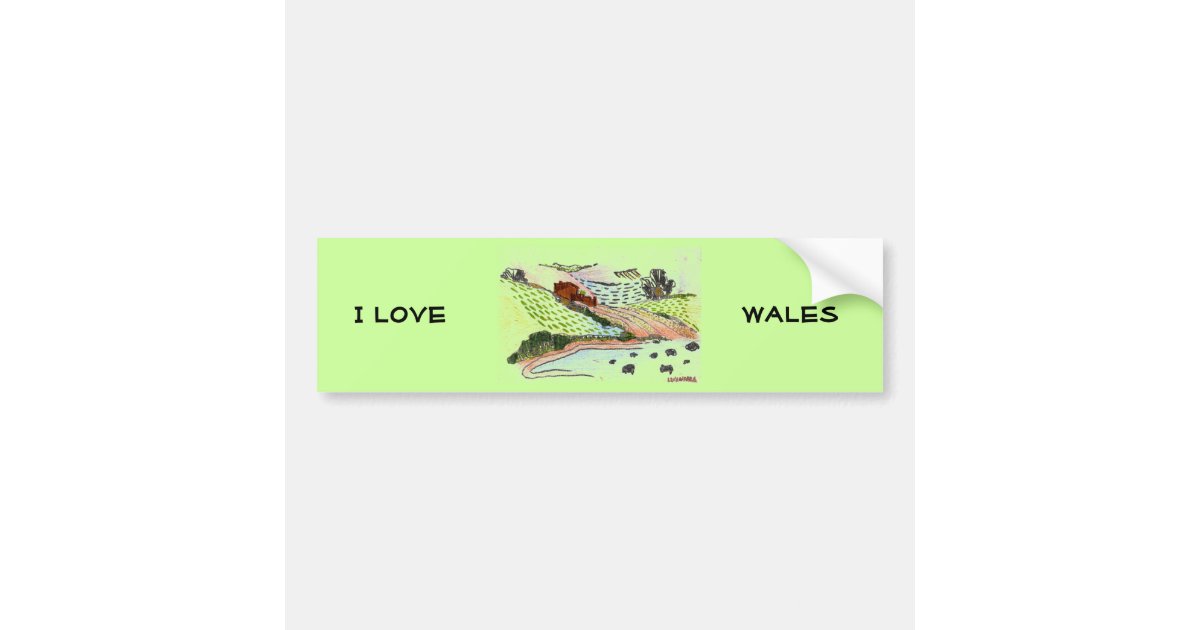 Welsh Countryside Bumper Sticker | Zazzle