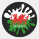 Welsh Cymru Flag Classic Round Sticker | Zazzle
