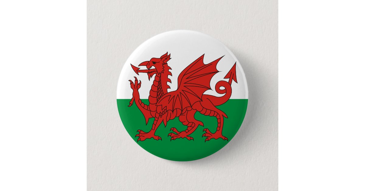 Welsh Dragon Button | Zazzle