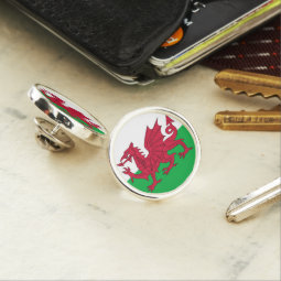 Welsh dragon flag pin | Zazzle
