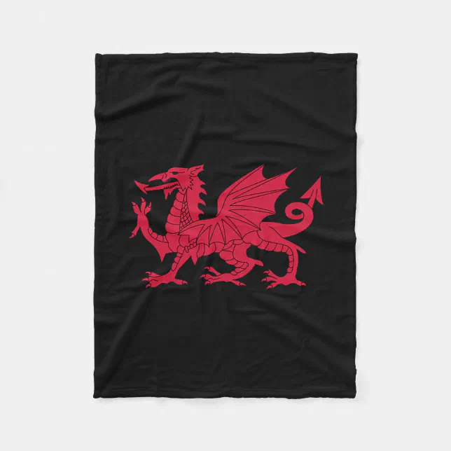 Welsh dragon fleece blanket | Zazzle