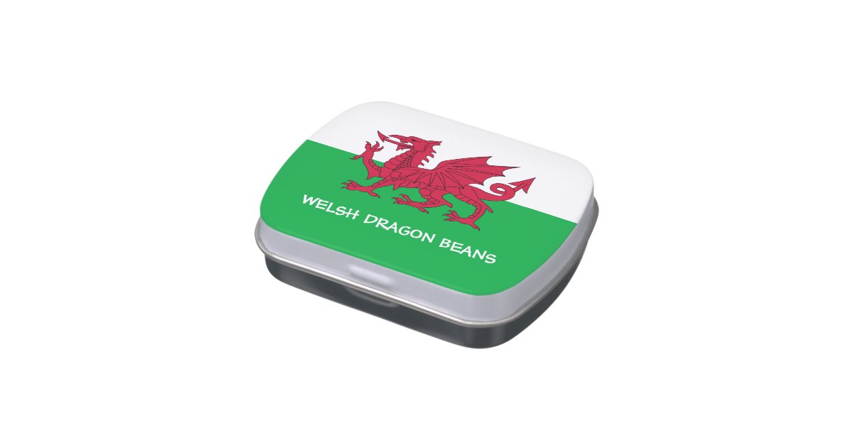 Welsh Dragon Jelly Beans Candy Tin | Zazzle