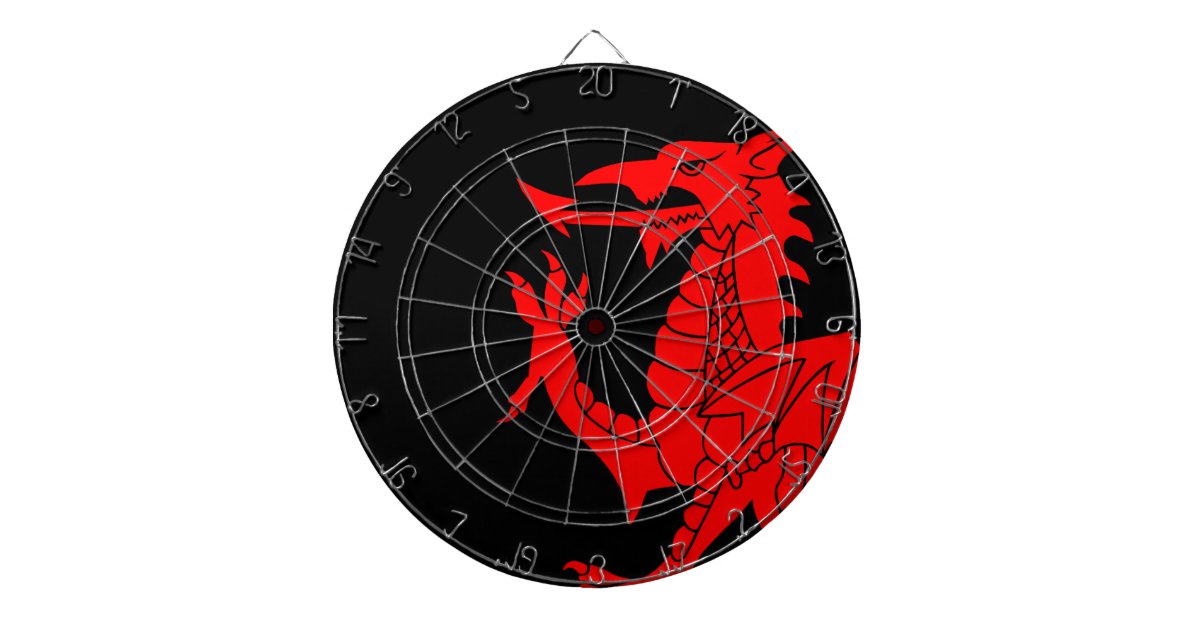 Welsh Dragon Rampant Dart Board | Zazzle.com