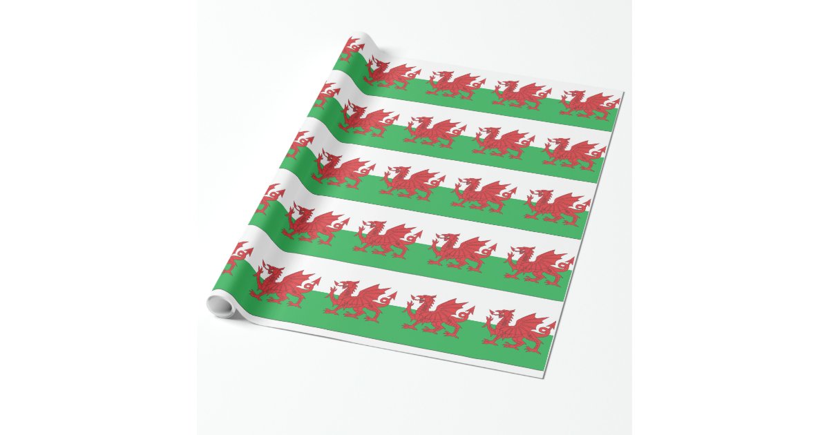 Welsh dragon wrapping paper | Zazzle
