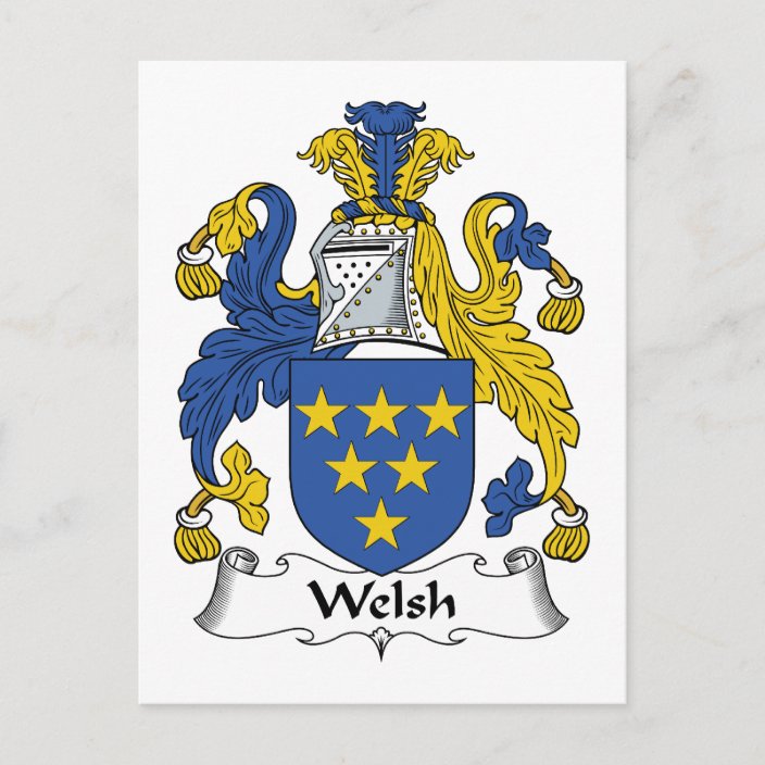 Welsh Family Crest Postcard | Zazzle.com