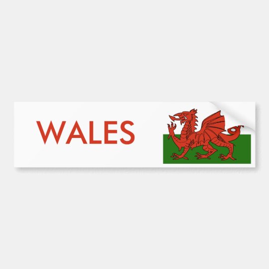Welsh Flag Bumper Sticker | Zazzle.com