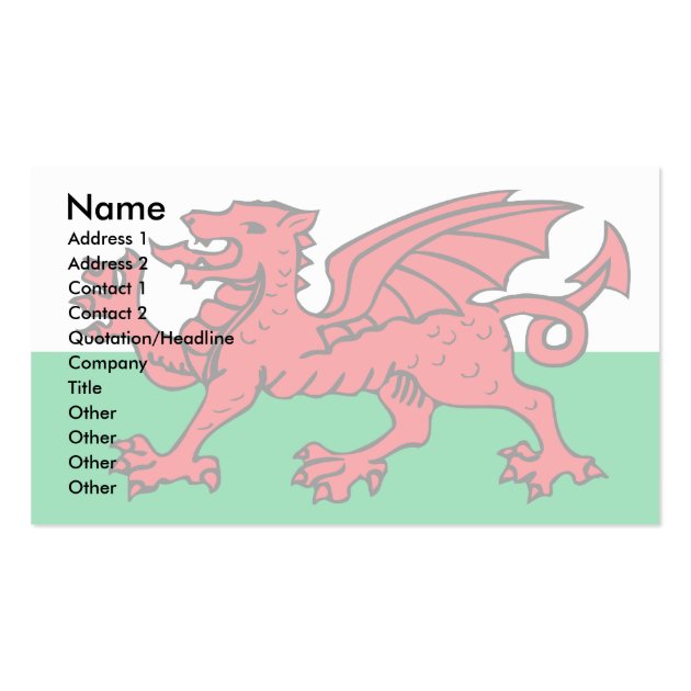 Welsh Flag Business Card Templates