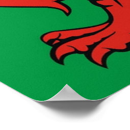 Welsh flag, "Cymru am byth", The red dragon Poster | Zazzle