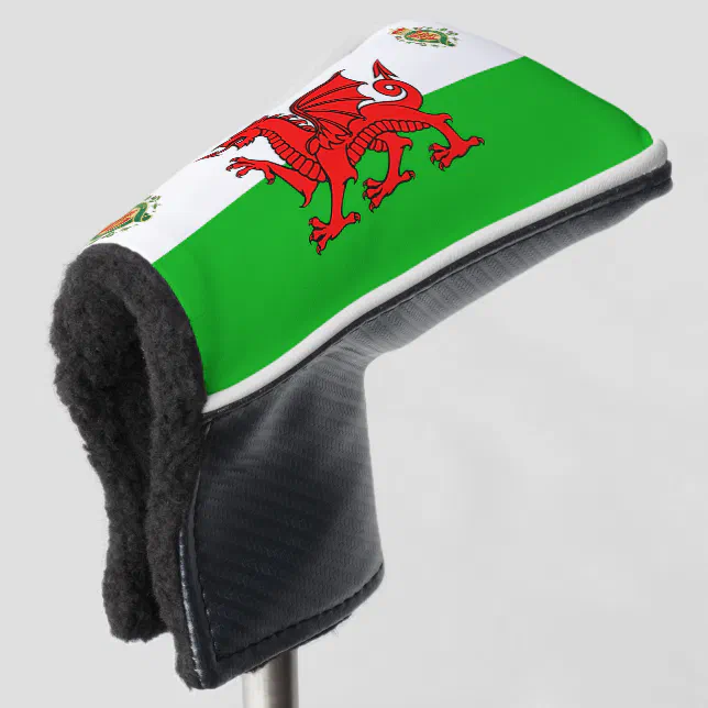 Welsh flag golf head cover | Zazzle