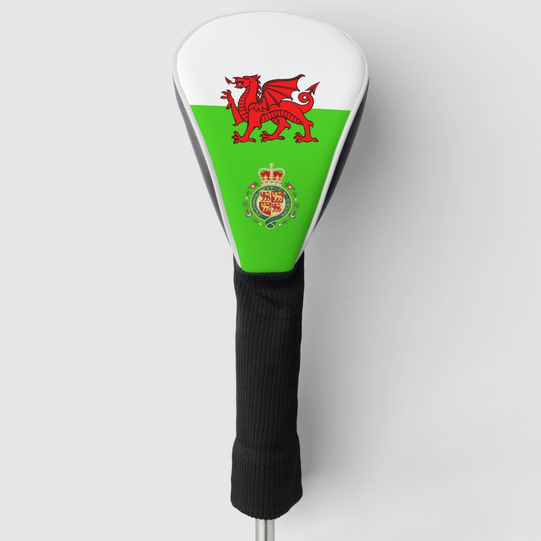 Welsh flag golf head cover | Zazzle