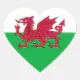 Welsh Flag Heart Sticker | Zazzle