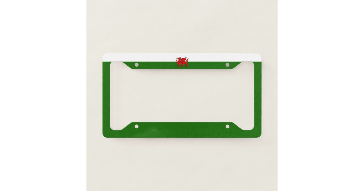 Welsh flag license plate frame | Zazzle
