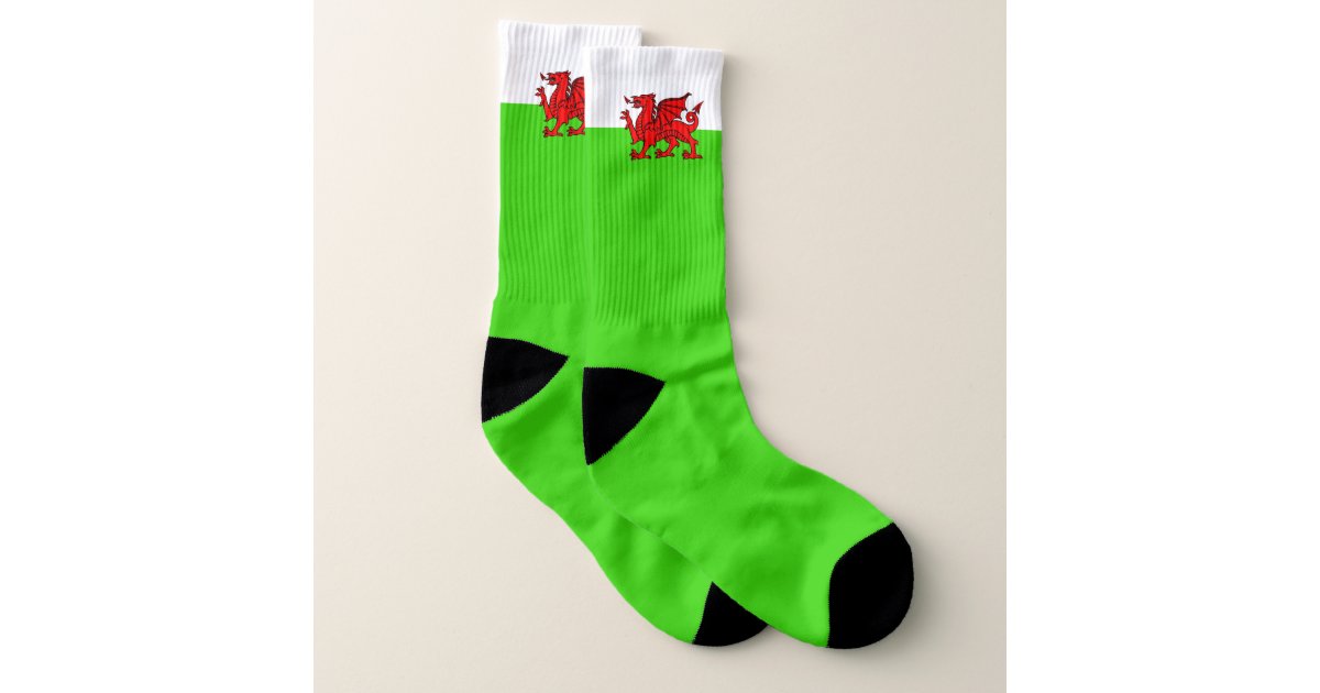 Welsh flag socks | Zazzle