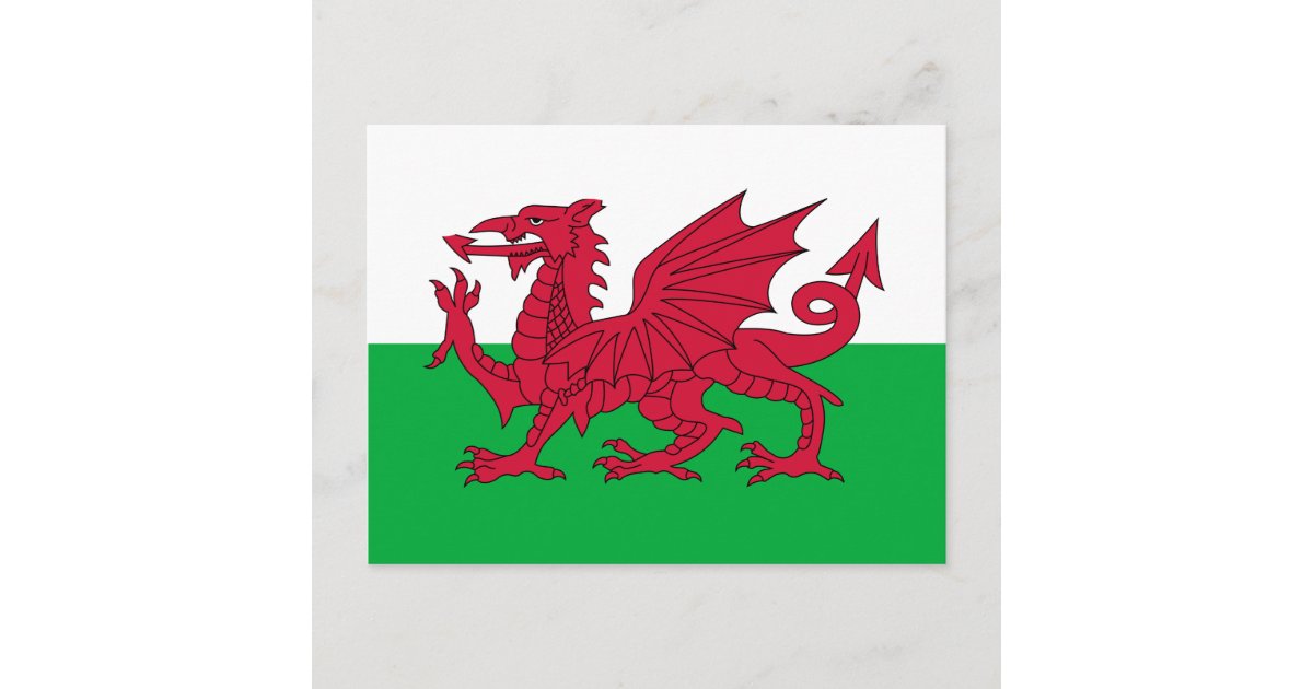 Welsh Flag (Wales) (Welsh Dragon) Postcard | Zazzle
