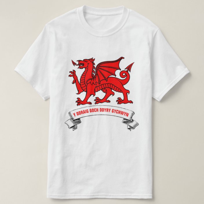 Welsh Red Dragon With Slogan T-Shirt | Zazzle.com