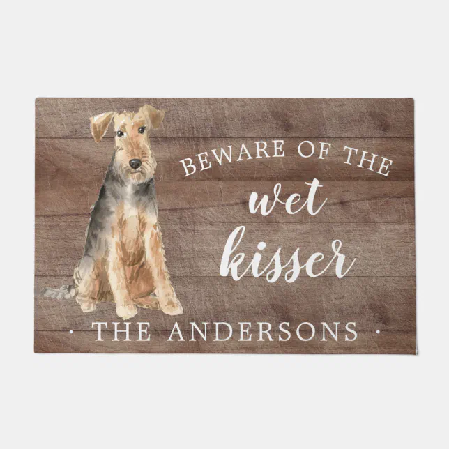 Welsh Terrier Dog Personalized Door Mat | Zazzle