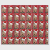 Welsh Terrier with Santa Claus hat Wrapping Paper | Zazzle