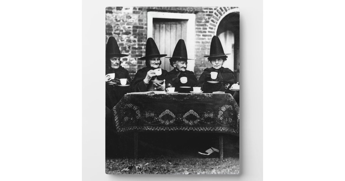 Welsh Witches - Tea Party Vintage Plaque | Zazzle