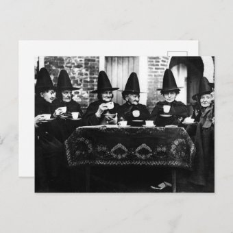 Welsh Witches - Tea Party Vintage Postcard | Zazzle