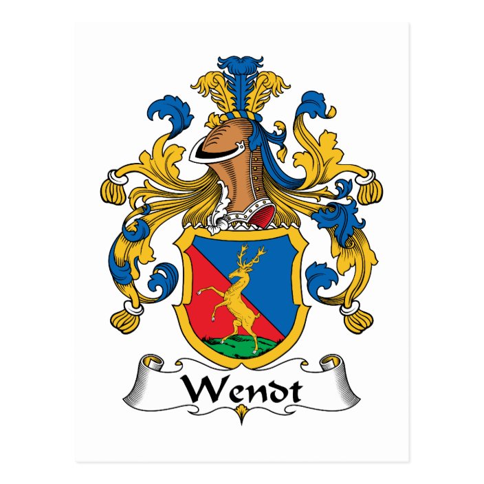 Wendt Family Crest Postcard | Zazzle.com