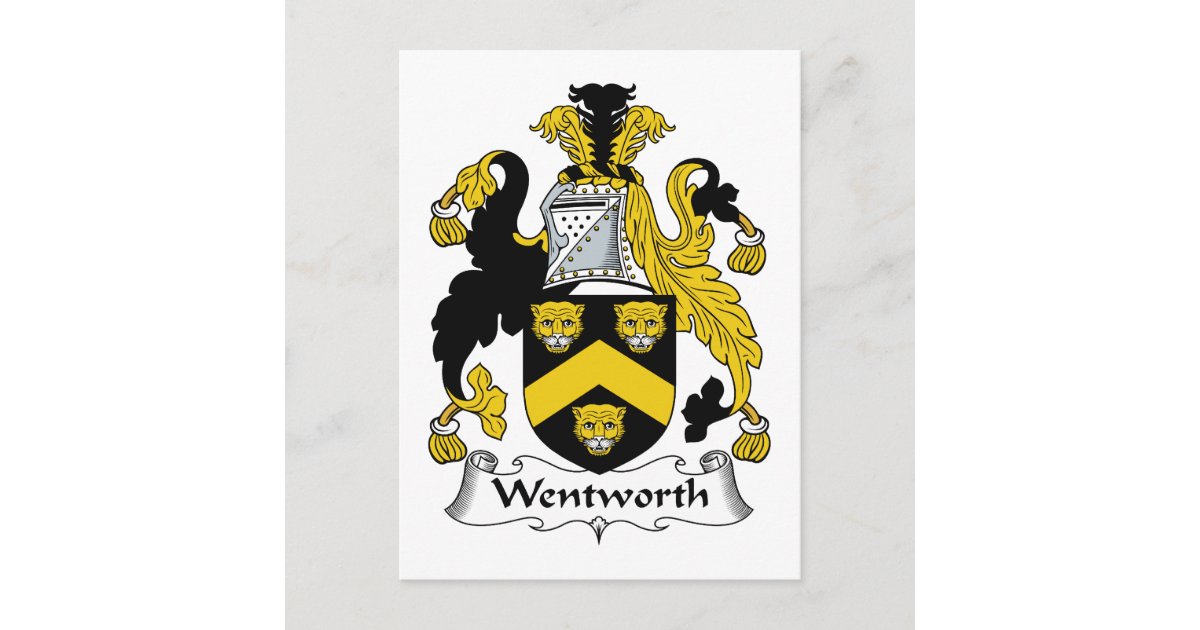 Wentworth Family Crest Postcard | Zazzle