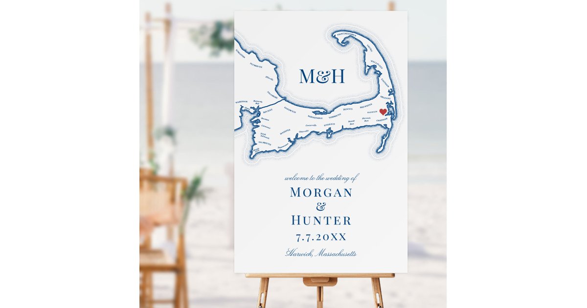 Wequassett Resort Cape Cod Wedding Welcome Sign | Zazzle