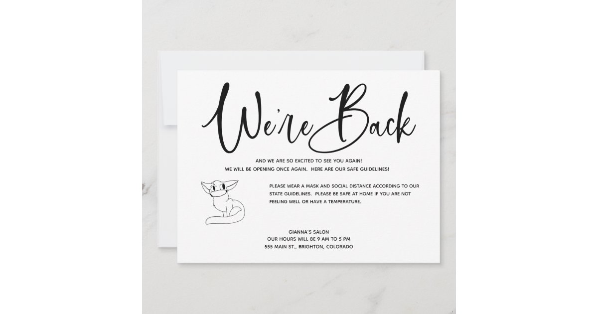 We're back invitation | Zazzle